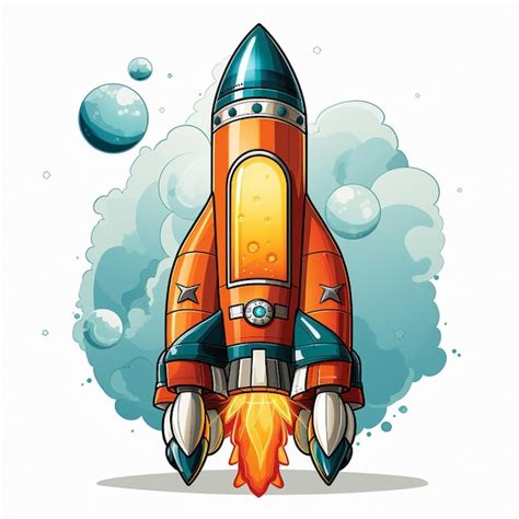 Premium Ai Image Rocket Vector