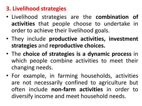 Sustainable Livelihood Framework Pptx Government Support And