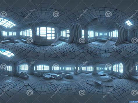 Futuristic Pseudo 360 Hdri Fractal Environment Map Generative Ai Illustration Stock