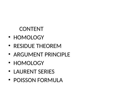 homology argument principle residue theorem poisson formula pptx
