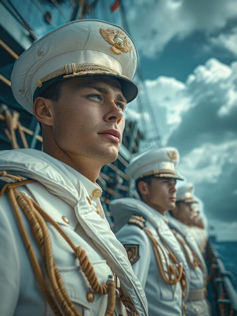 Premium Photo Emerging Maritime Leaders Inspiring Naval Cadet Embark