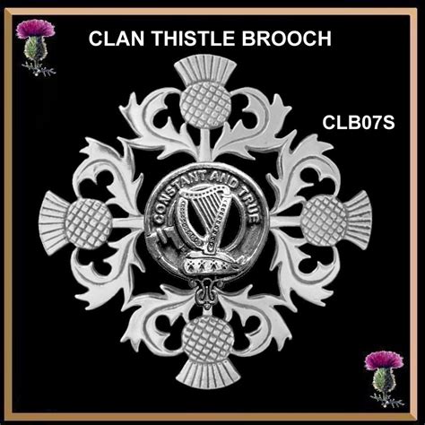 Clan Crest Thistle Brooch Scottish Pin Clb07s All Clans