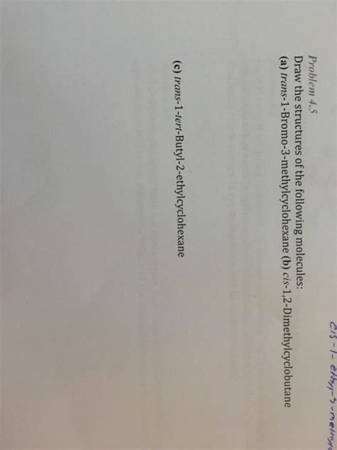 Solved Problem Draw Structures Corresponding To The Chegg