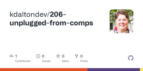 Github Kdaltondev206 Unplugged From Comps