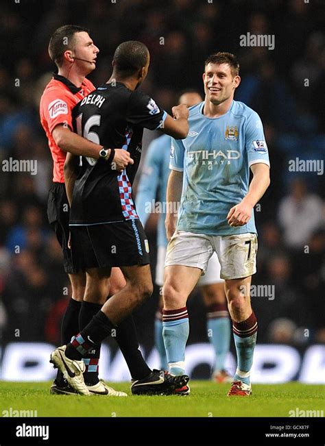 Aston Villas Fabian Delph Left And Manchester Citys James Milner
