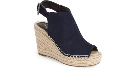 Kenneth Cole Olivia Espadrille Wedge Sandal In Blue Lyst
