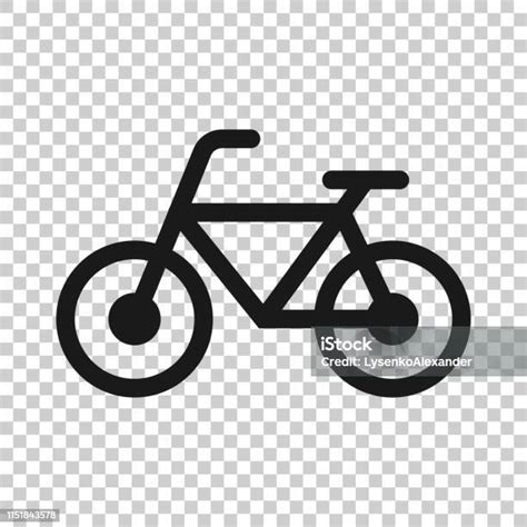 투명 한 스타일의 자전거 기호 아이콘입니다 고립 된 배경에 자전거 벡터 일러스트 사이클링 비즈니스 개념입니다 도로에 대한 스톡 벡터 아트 및 기타 이미지 Istock