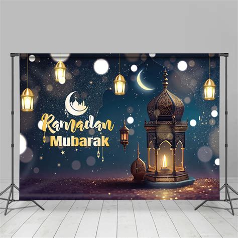 Moon Bokeh Light Moslem Ramadan Mubarak Backdrop Lofaris