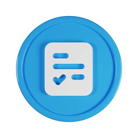 Memo Check Business Icon 3d Render Illustration 22956185 Png