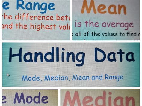 Handling Data Mean Median Mode Range Send Functional Skills Teaching Resources