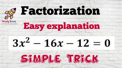 How To Factorise Quadratic Equation In Tamil Youtube