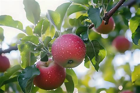 果实ai数字艺术 苹果自然写实风格苹果树红苹果绿叶果实累累商业照片 Ai图片免费下载png格式4032像素编号71367951 千图网