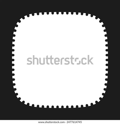 Perforated Edge Squircle Shape Border Frame Stock Vector Royalty Free 2477614745 Shutterstock
