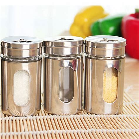 Badu Bg Буркани за подправки от неръждаема стомана Кутии с подправки С