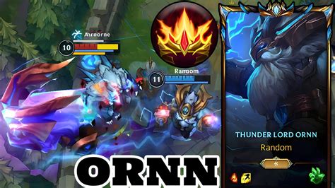 Wild Rift Ornn Thunder Lord Ornn Skin Gameplay Rank Challenger Youtube