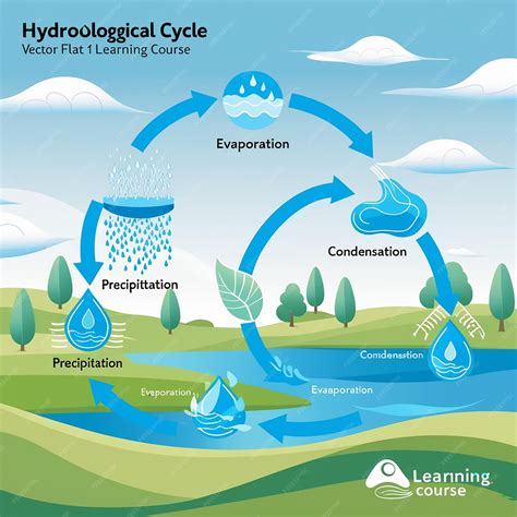 The Hydrological Cycle Process Visually For Learning Course Water