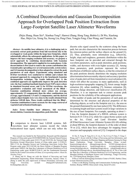 pdf a combined deconvolution and gaussian decomposition approach for
