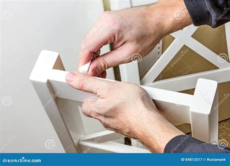 Tools Instructions And Details For Assembly Furniture Man Hands