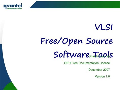 Vlsi Freeopen Source Software Tools Shakthi Kannan Ppt Download