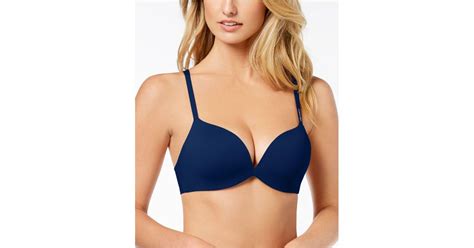 Calvin Klein Form Push Up Plunge Bra Qf4200 In Blue Lyst
