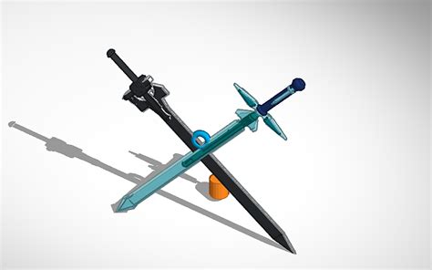 3d Design Copy Of Kiritos Dual Weliding Swords Tinkercad