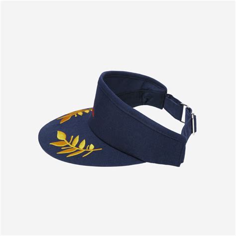 말본 골프 요트 클럽 바이저 네이비 Malbon Golf Kream