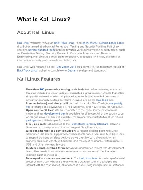 An Introduction To Kali Linux A Debian Based Penetration Testing