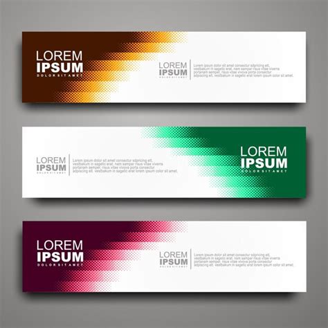 Premium Vector Vector Abstract Web Banner Design Template With