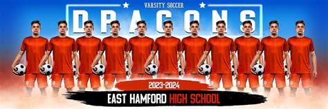 Panoramic Team Banner Photo Template Merge Multi Sport Photoshop