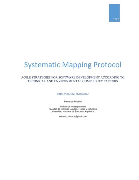 Systematic Mapping Protocol Agile Strategies For Software Development