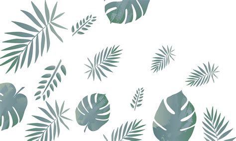 Tropical Green Leaf Pattern Background 8476512 PNG