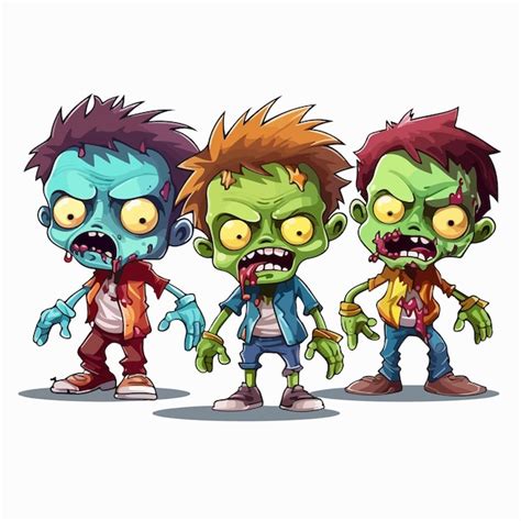 Vector morto vivo halloween menino zumbi geração ai Vetor Premium