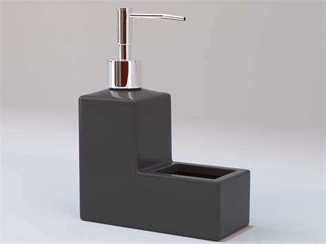 3d Model Soap Dispenser Toothbrush Holder Utensil Vr Ar Low Poly