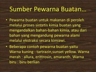 BAHAN PEWARNA SINTETIS PPT