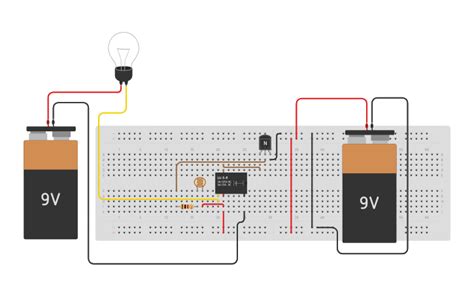 circuit design projeto lâmpada tinkercad