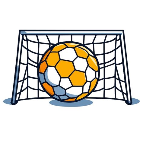 Premium Vector Soccer Football Ball In Goal Net