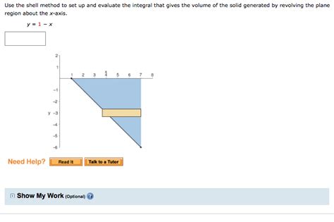 Solved Use The Shell Method To Set Up And Evaluate The