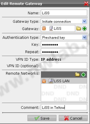 VPN Zwischen Astaro Und LiSS Network Lab