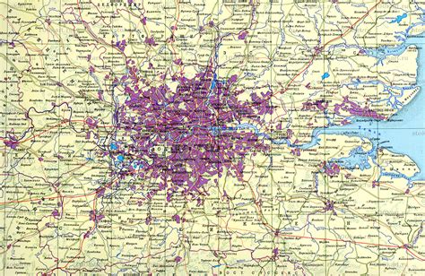 Карта окрестностей Лондона
