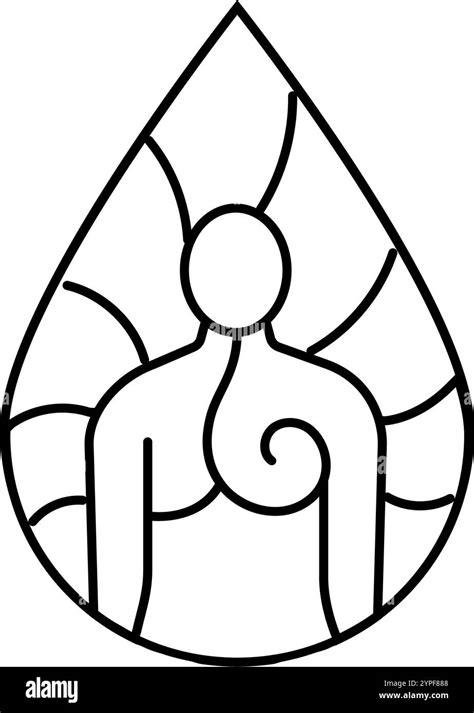 Abhyanga Ayurveda Line Icon Vector Illustration Stock Vector Image