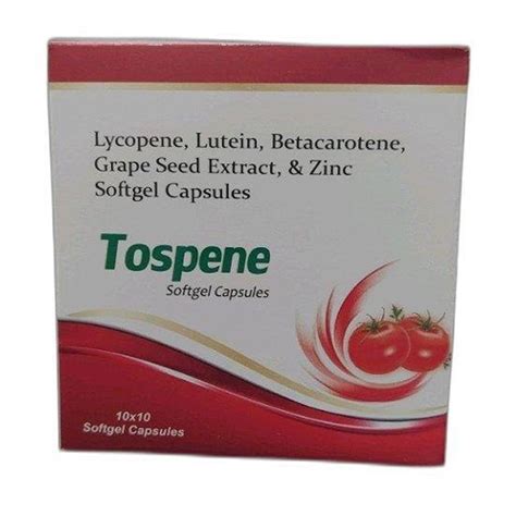 Tospene Lycopene Lutein Beta Carotene Capsule For Eye Care Packaging