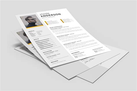 Modern Resume Template Design Cuts