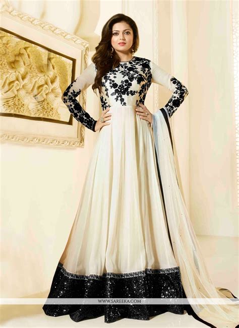 Buy Georgette Embroidered Work Designer Floor Length Suit Online Italy