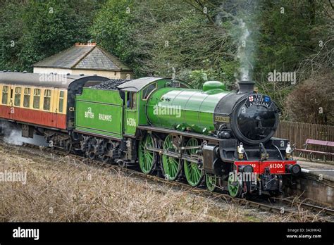 Lner Thompson Class B1 61306 Steam Locomotive Named Mayflower Seen At Irwell Vale Halt On The