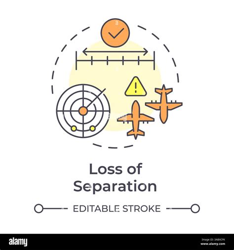 Separation Loss Multi Color Concept Icon Stock Vector Image And Art Alamy
