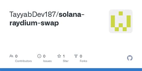Github Tayyabdev187solana Raydium Swap