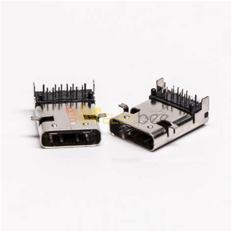 Pcs Female Usb Type C Right Angled Smt And Dip
