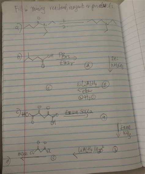 fill in missing reactant reagents is products