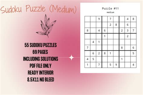 Sudoku Medium Level Puzzle Graphic By Sadia Design House · Creative Fabrica