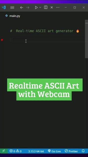 Real Time Ascii Art From Your Webcam Using Python 😱📷 Coding Python